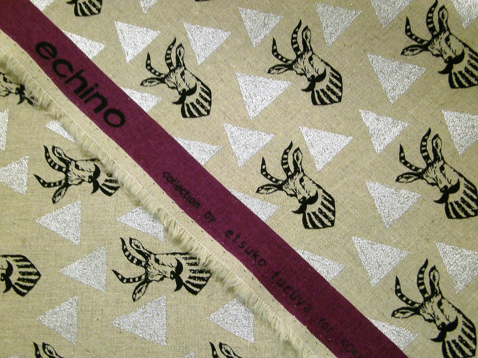0,5 M Japanese Fabric "mustache Deer" 110 Cm Br. Kokka - Etsy