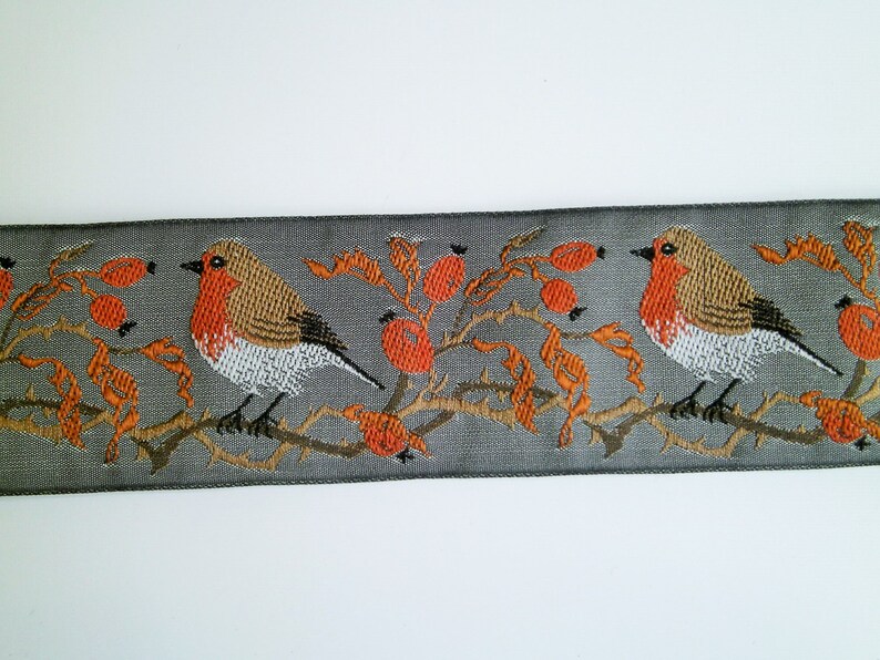 05 m Woven Ribbon Robin 40 mm w. | Etsy