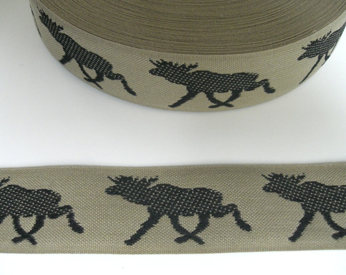 1 M Woven Ribbon moose 24 Mm W 100 % Cotton - Etsy