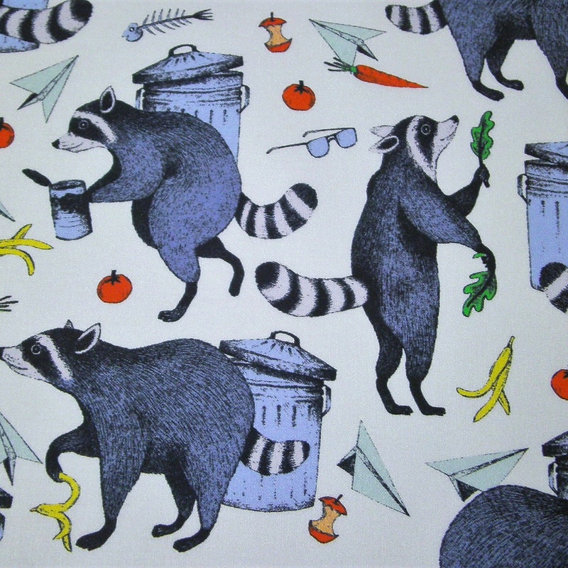 Raccoon Fabric - Etsy UK