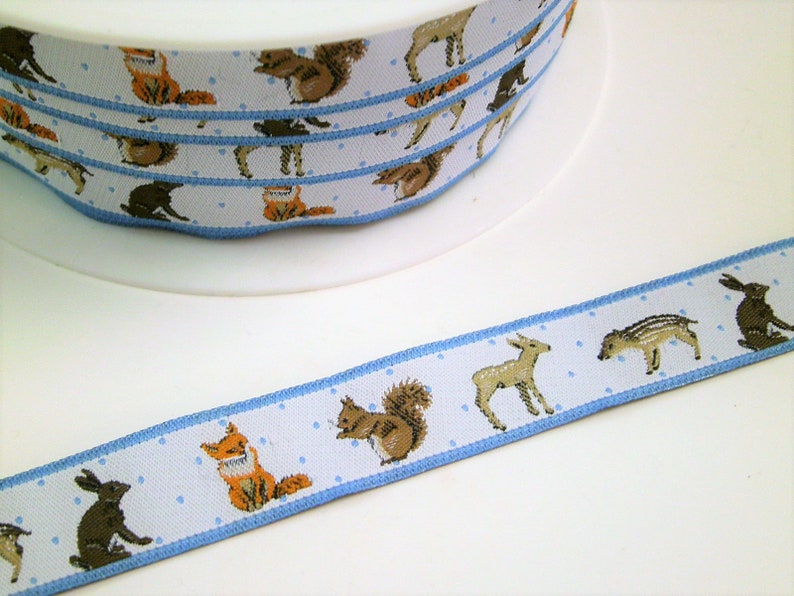 1 M Woven Ribbon animals Junior 16 Mm W. | Etsy