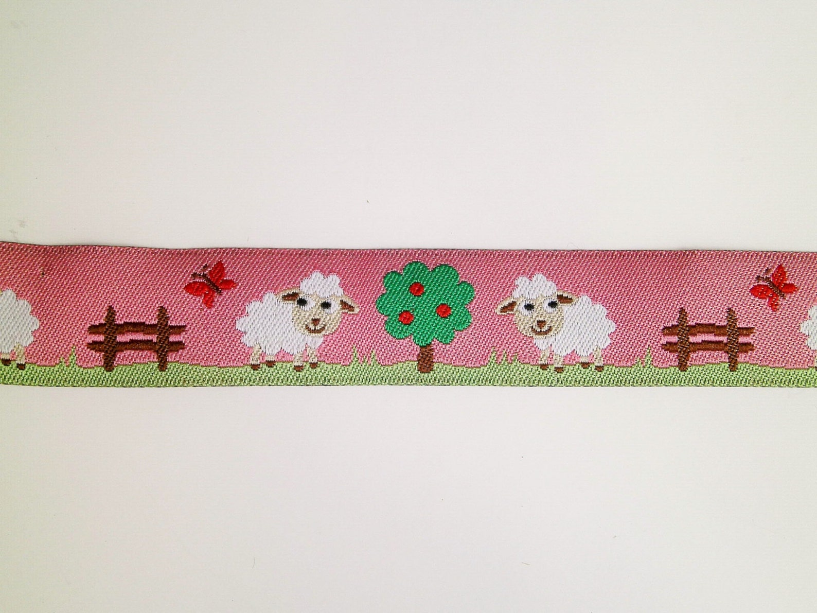 1 M Woven Ribbon lamb 16 Mm W. Pink Blue | Etsy