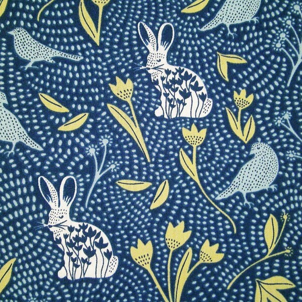 Rabbit Print Fabric - Etsy
