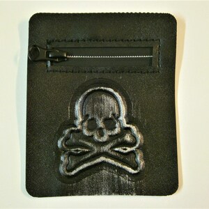 Leather-like Sew-on Pocket Patch With Zipper skull 100x80 Mm - Etsy