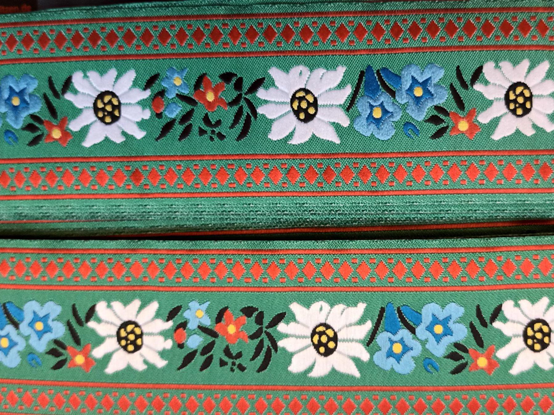 1 M Woven Ribbon "edelweiss" 50 Mm Wide - Etsy