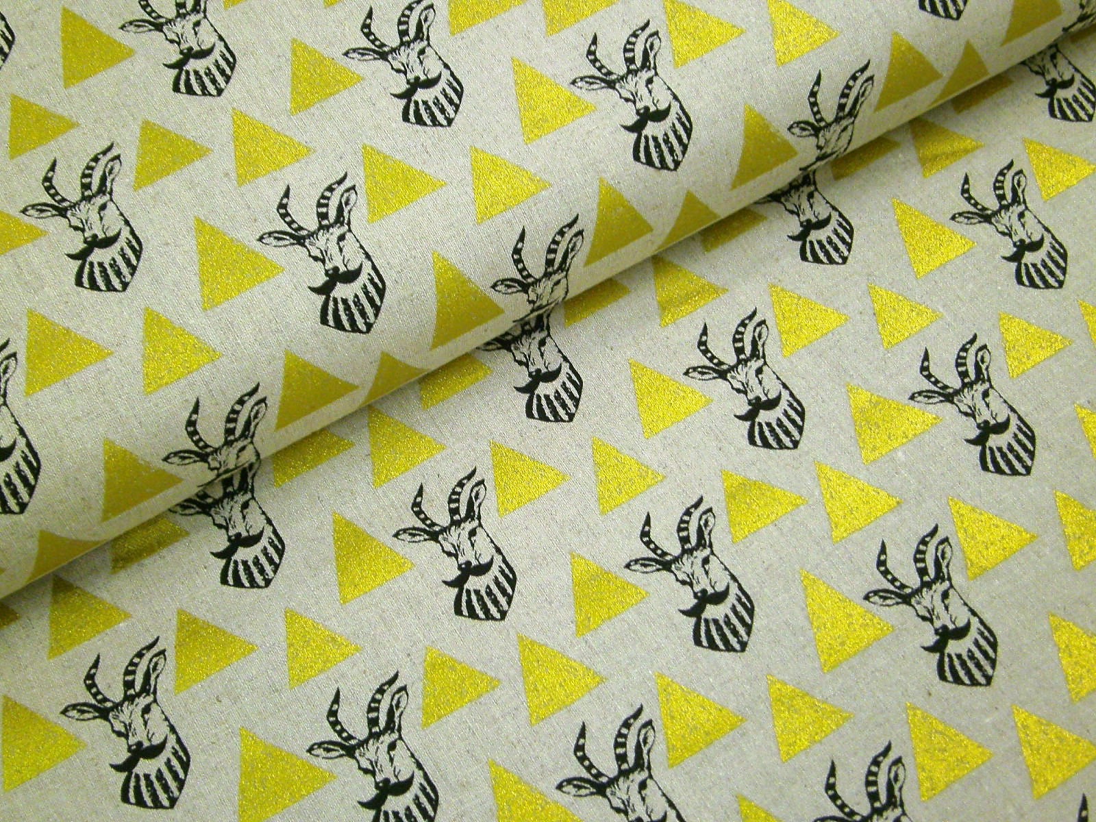 0,5 M Japanese Fabric "mustache Deer" 110 Cm Br. Kokka - Etsy