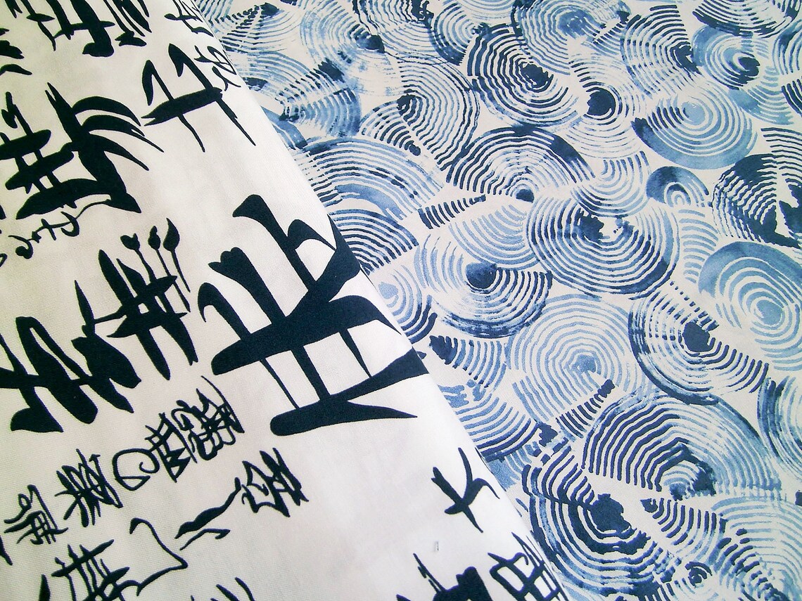 05 M Printed Cotton Fabric indochine 115 Cm Br. - Etsy