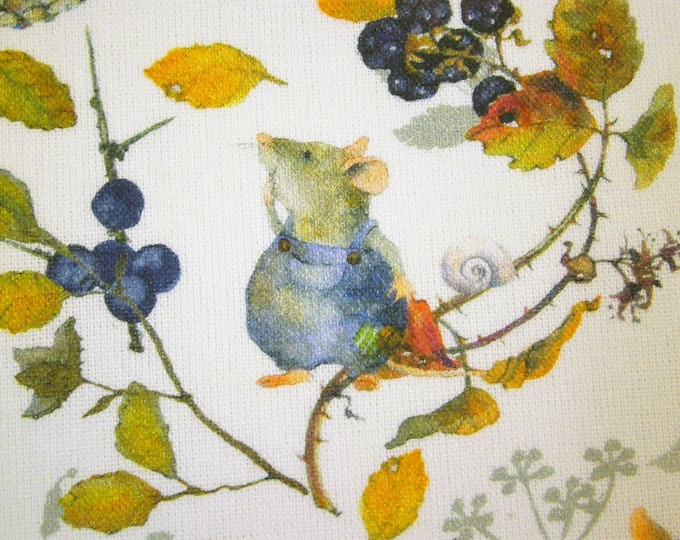 0,5 M Printed Fabric "hedge Mice" 145 Cm W. - Etsy