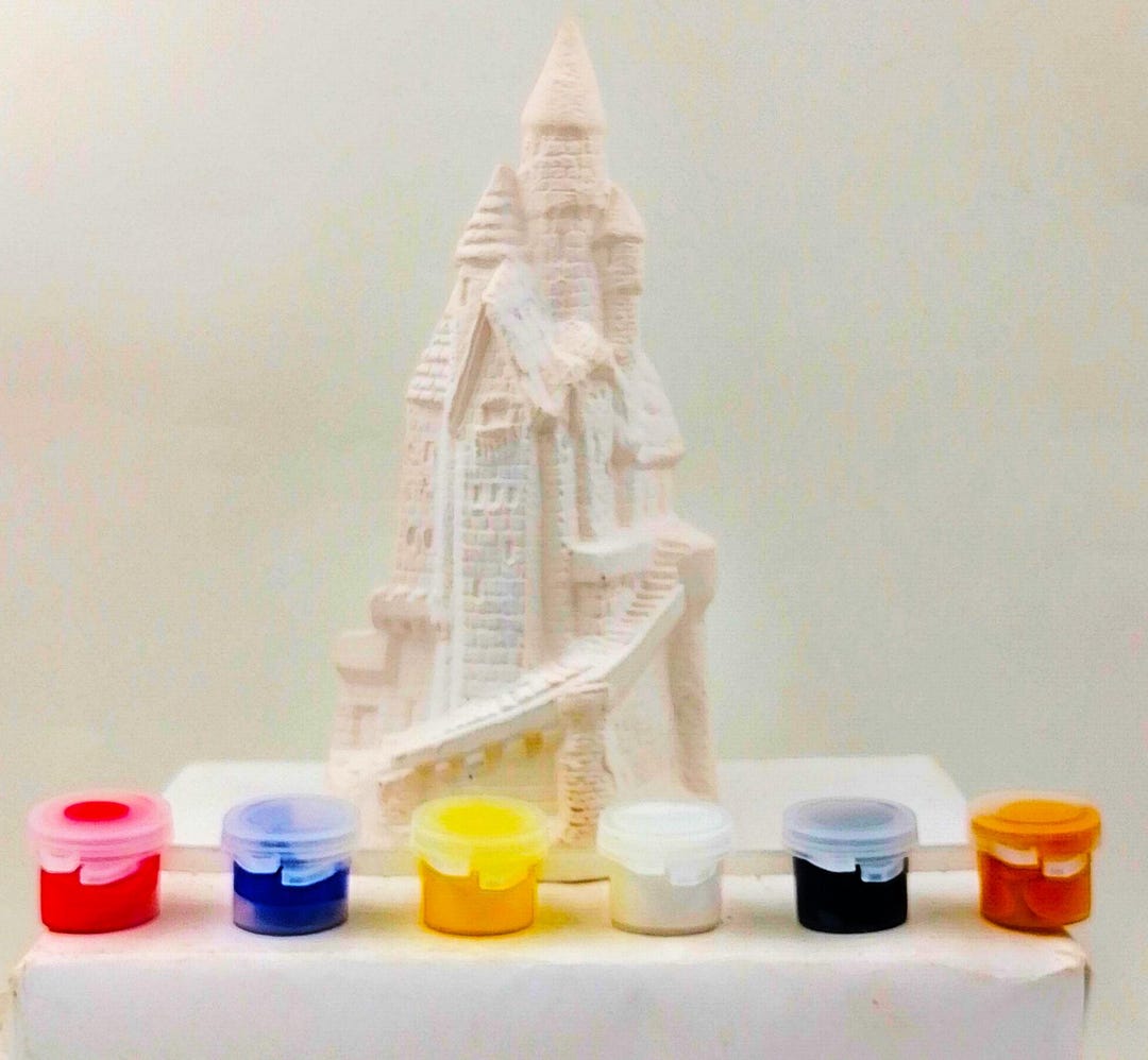 Ready to Paint Castle Set, Castle Pottery Painting Set, Paint Your Own ...