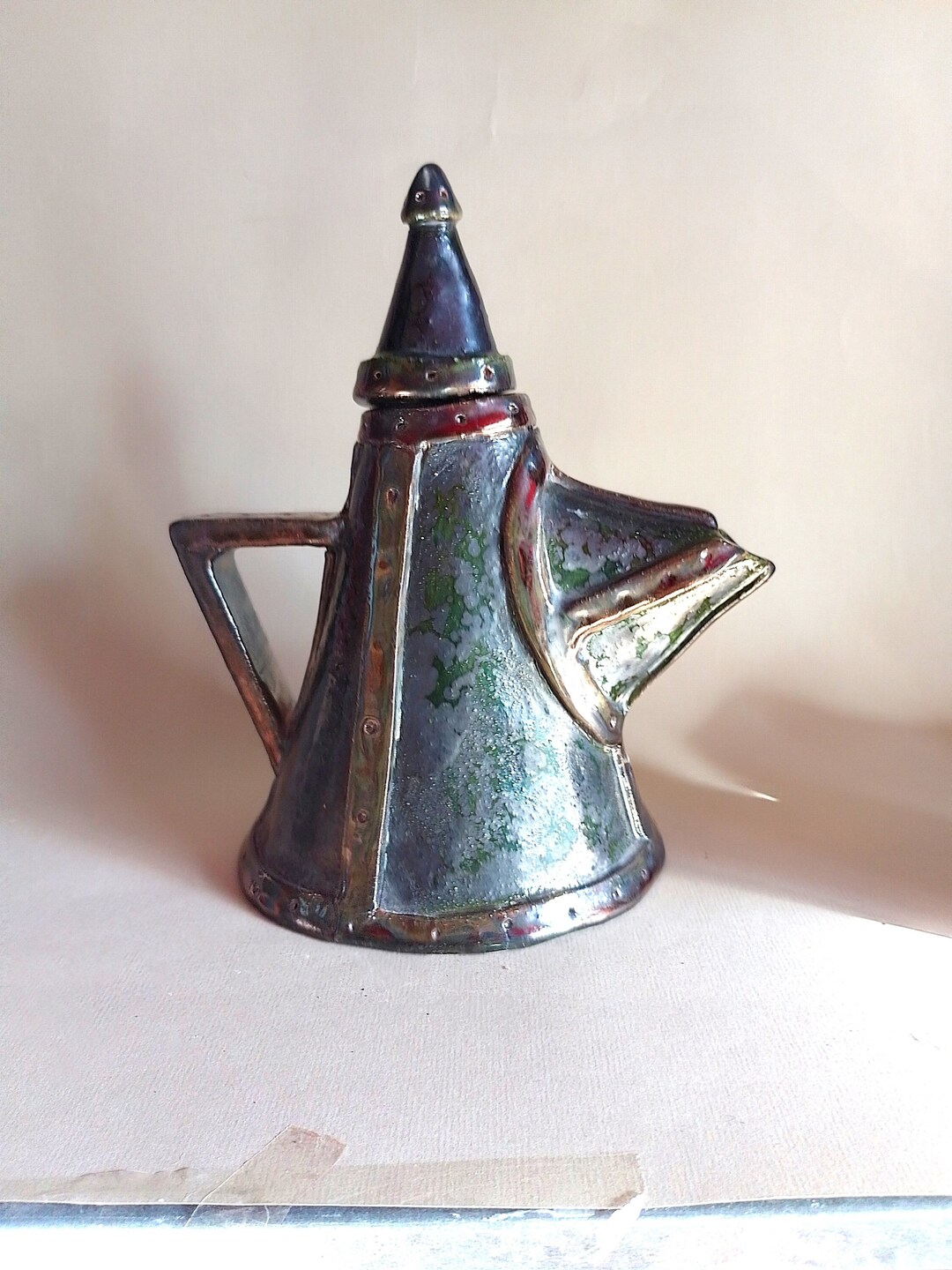 Steampunk Style Teapot, Conical Teapot, Decorative Teapot, Studio Hand ...