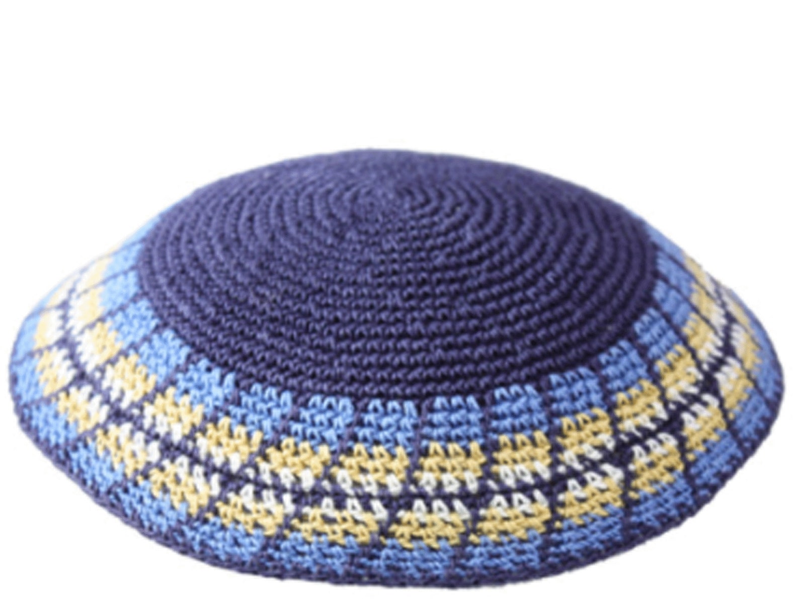 Shades of Blue and Gold Knitted Kippah Jewish Skull Cap for Wedding ...