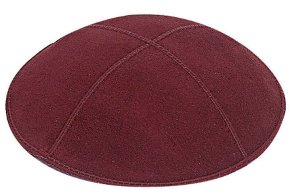 Set of 12 Suede Kippah (many Colors) Jewish Skull Cap for Wedding, Bar ...