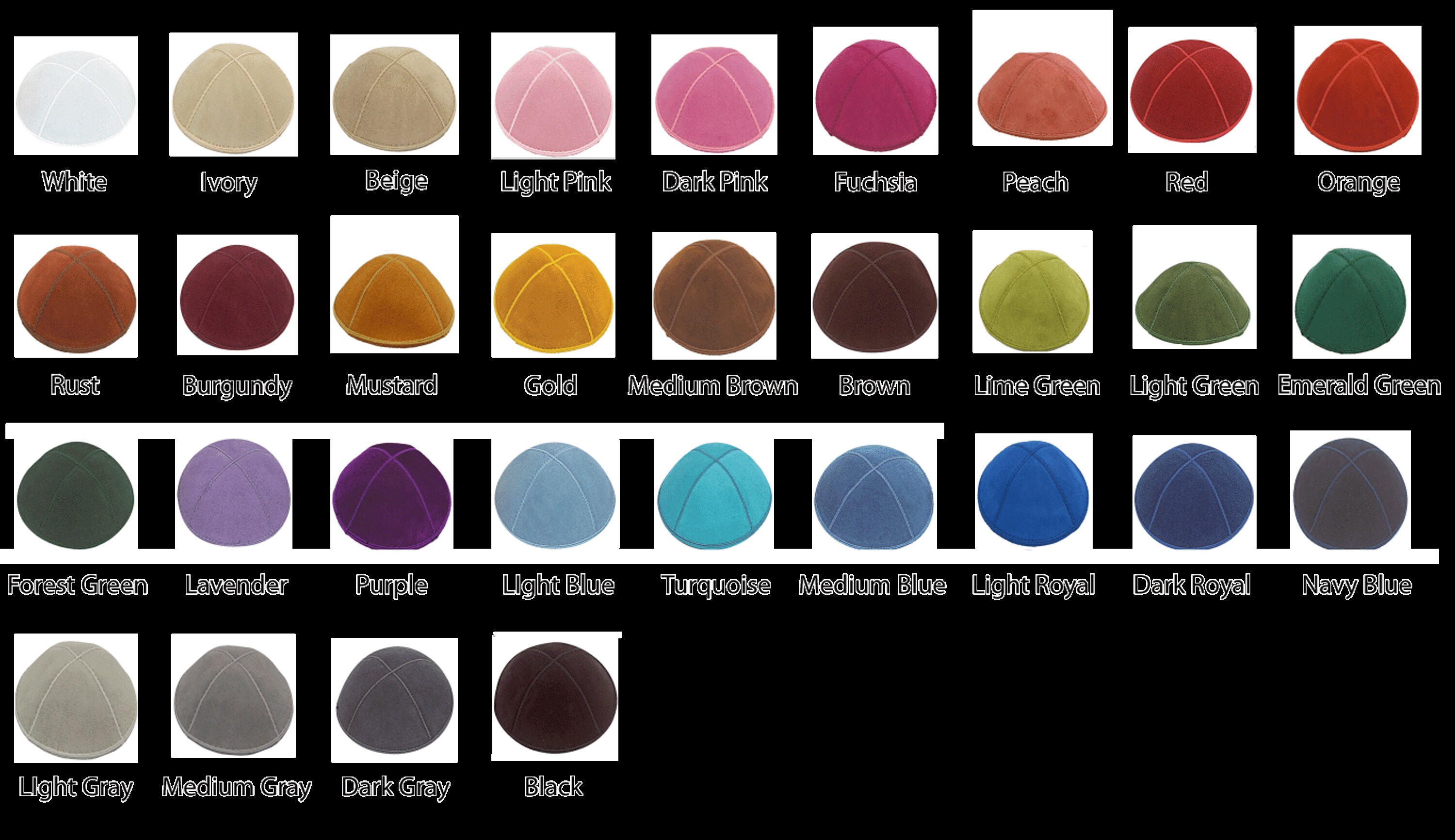 Set of 12 Gold Foil Embossed Pin Dots Suede Kippah (many Colors) Jewish ...
