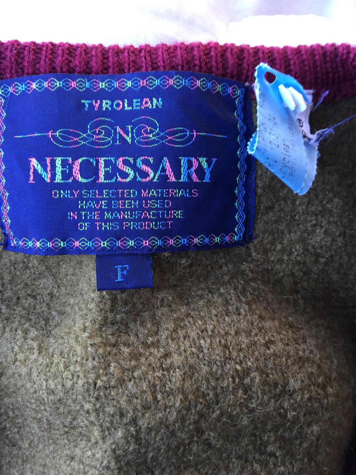 Vintage Military Olive Green Maroon Tyrolean Boiled Wool Ski | Etsy