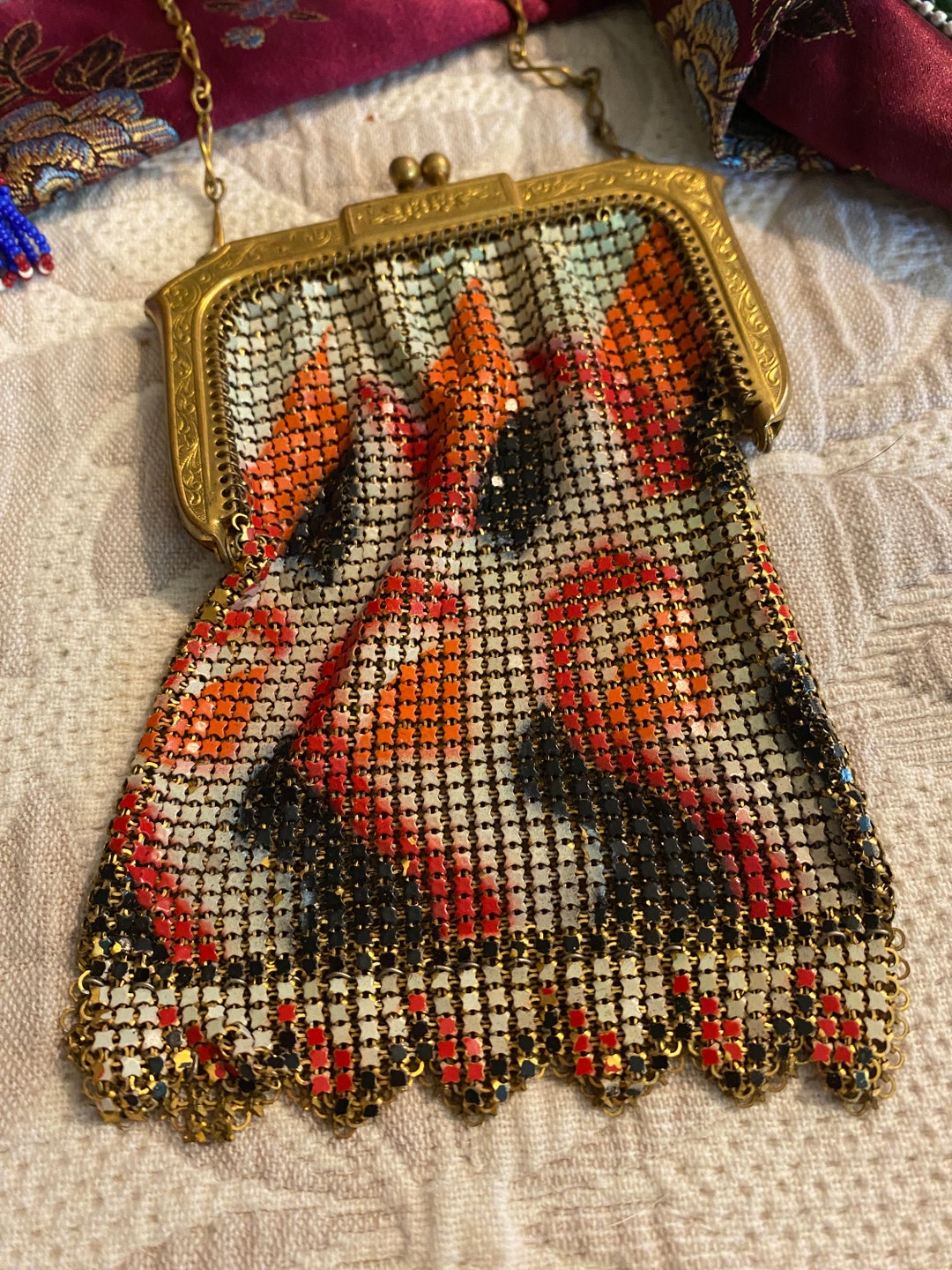 Reticule 1900s Vintage Antique Art Nouveau Deco Vogue Whiting & Davis ...