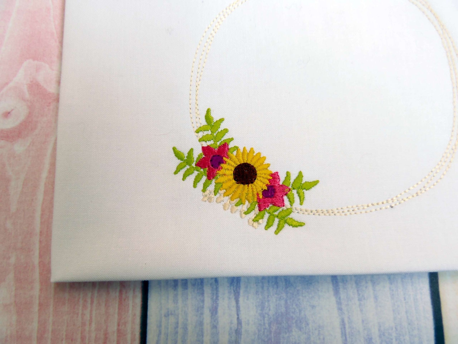 Floral Frame Machine Embroidery Design in 4 Sizes. Floral - Etsy