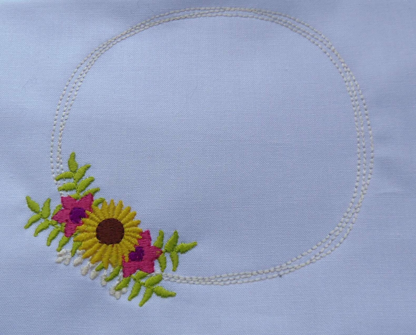 Floral Frame Machine Embroidery Design in 4 Sizes. Floral - Etsy