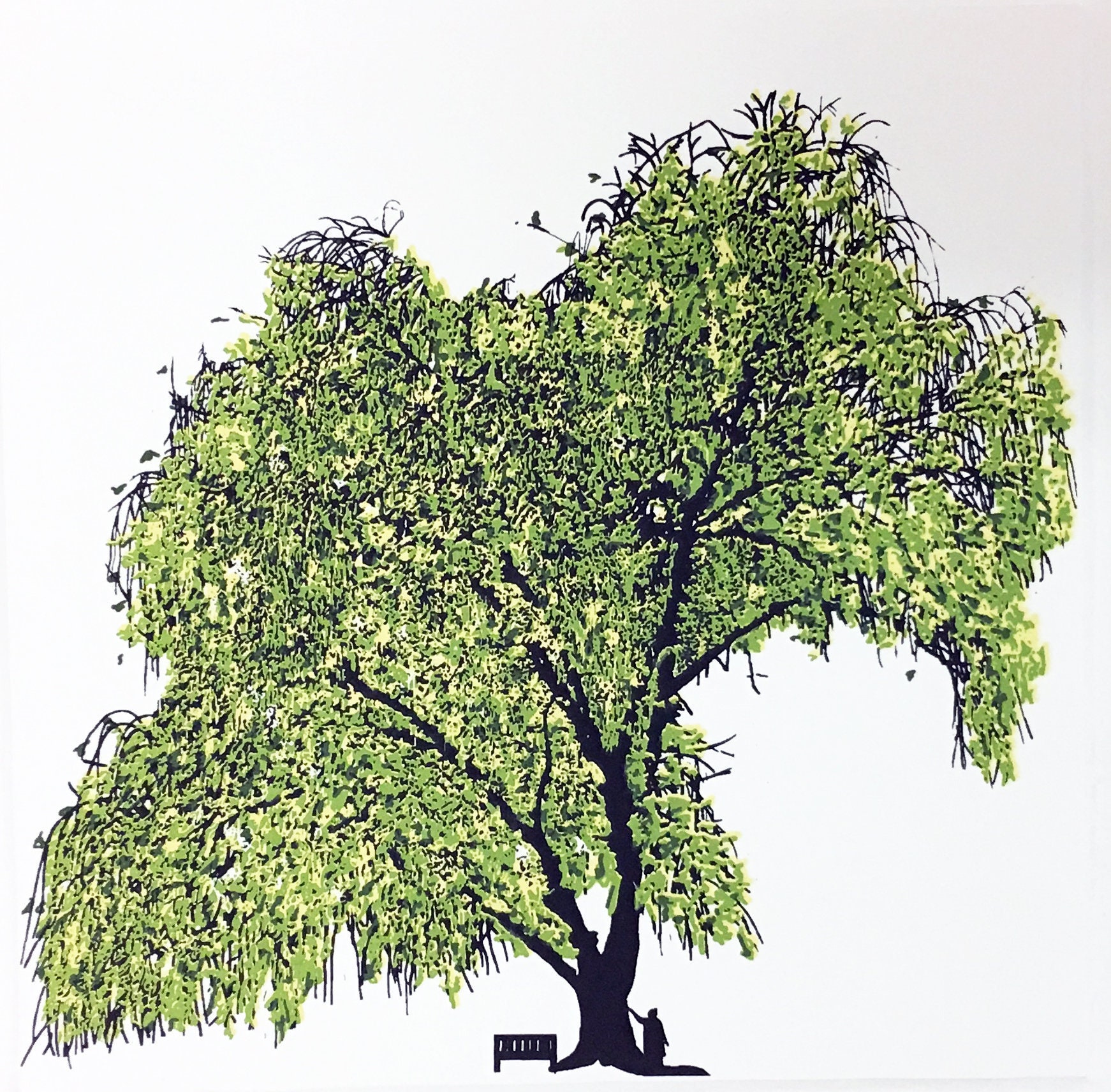 Spring- Silk Screen Print - Etsy