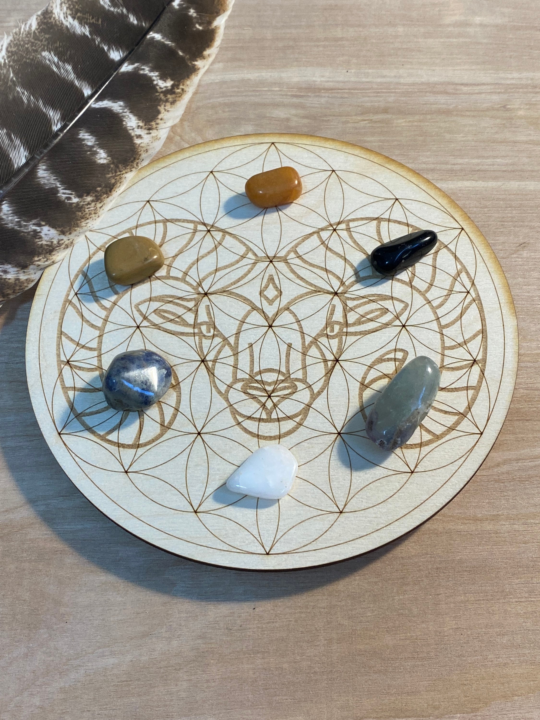 Crystal Grid Board Ram design Crystal grid board | Etsy