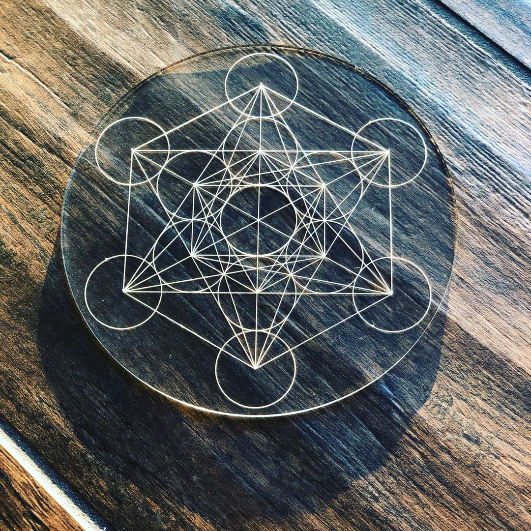 Metatron's Cube Acrylic Crystal Grid- Crystal Grid- Metatron's Cube ...