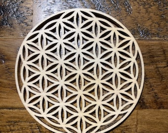 Printable Crystal Grid Downloadable Flower of Life Spiritual Grid for ...