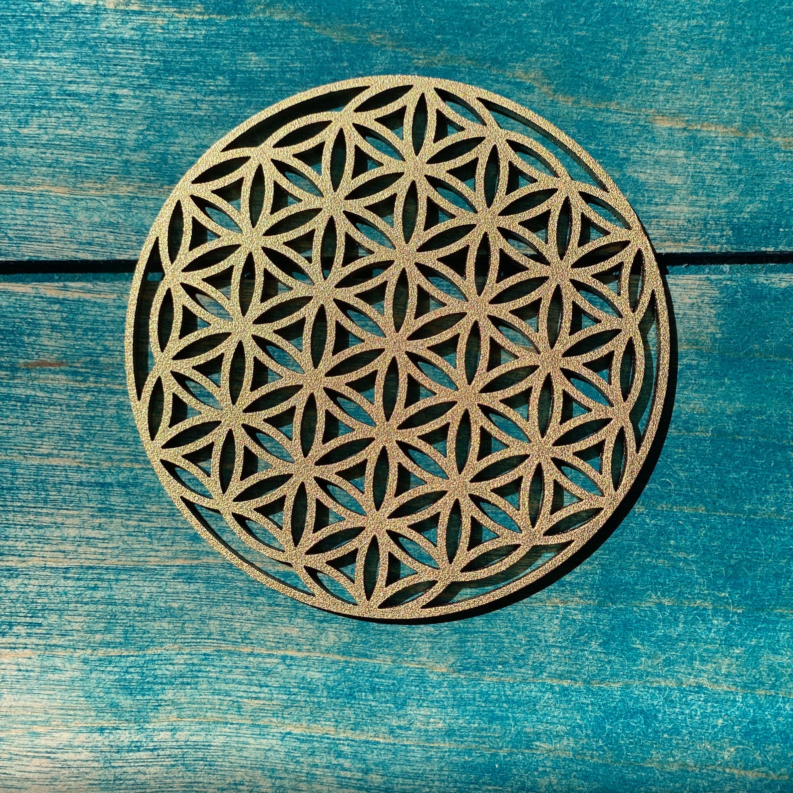 Crystal Grid Flower of Life Gold Flower of Life Crystal Grid - Etsy