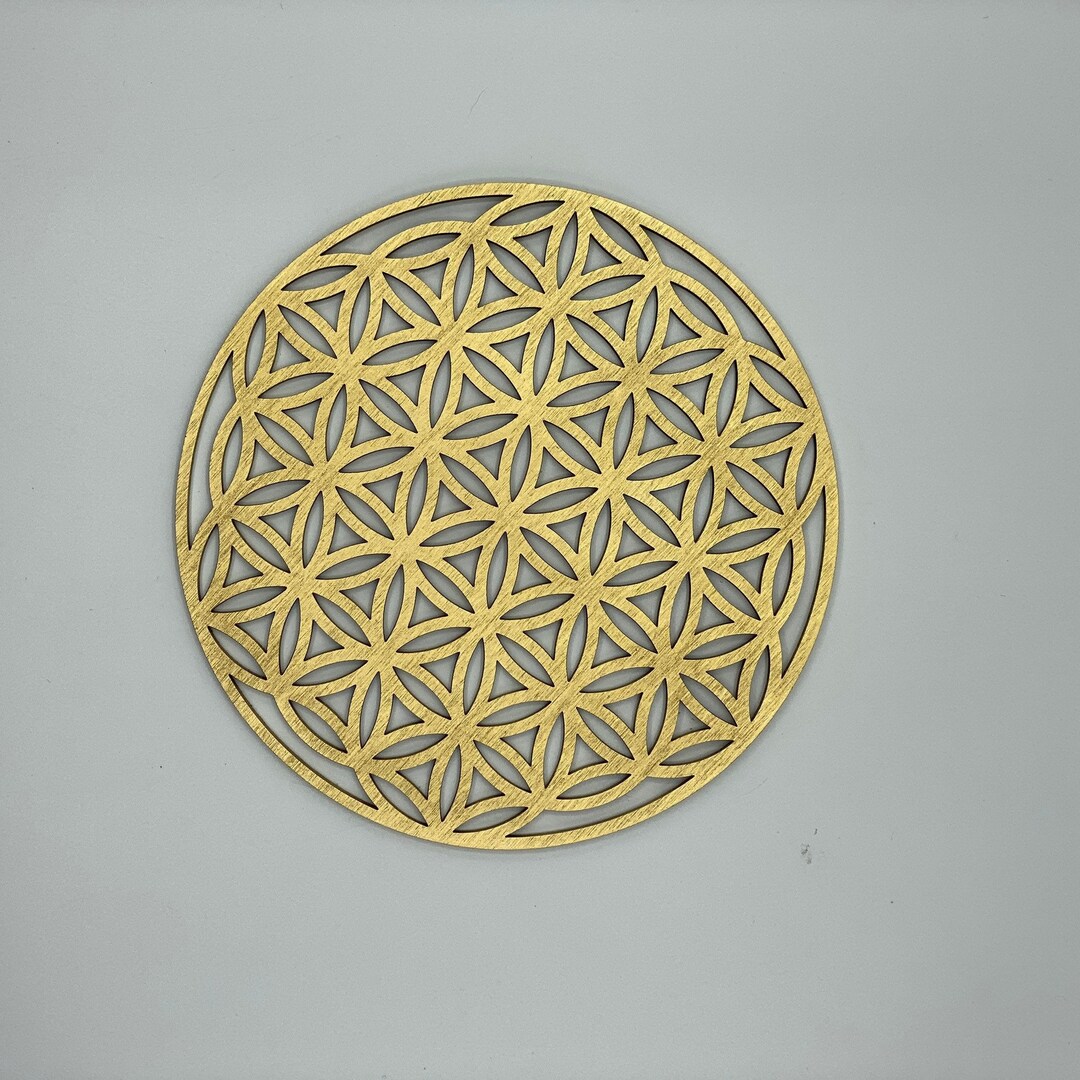 Crystal Grid Flower of Life Gold Flower of Life Crystal Grid - Etsy