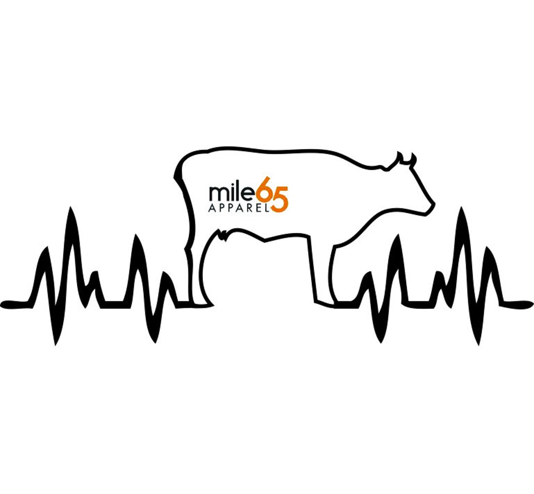 Cow Heartbeat Design - SVG, Illustrator or PDF File - Etsy