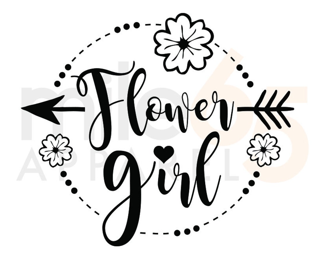 Flower Girl Design - SVG, Illustrator or PDF File - Etsy