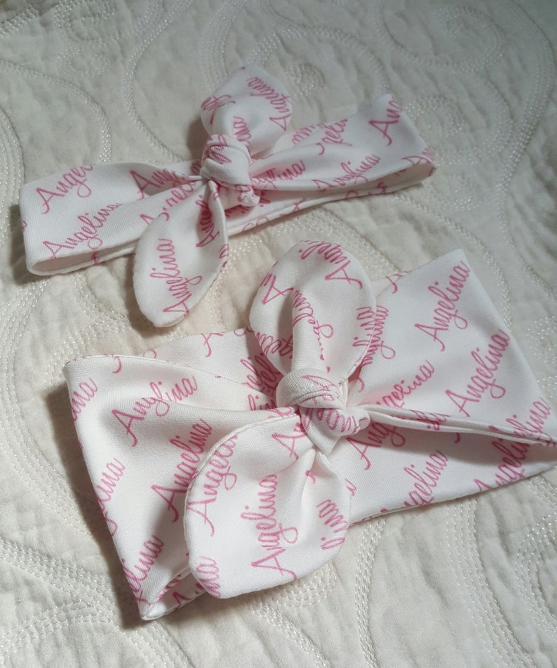 Personalized Headbands. Wide Knot Headband. Personalized Name - Etsy