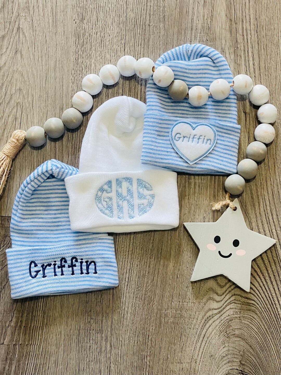 Personalized Newborn Hat, Newborn Girl, Baby Girl or Baby Boy Hospital ...