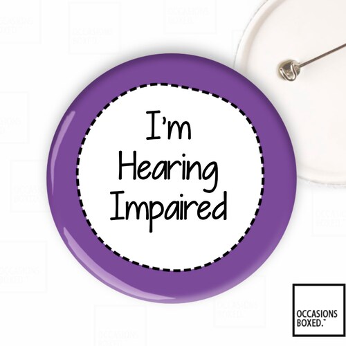 Hard of Hearing Button - Etsy