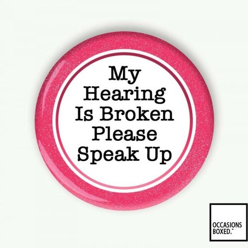 Hard of Hearing Button - Etsy