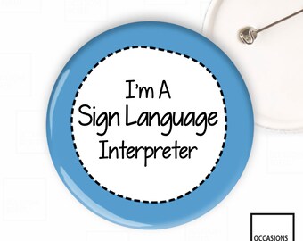 Asl Interpreter Badge - Etsy