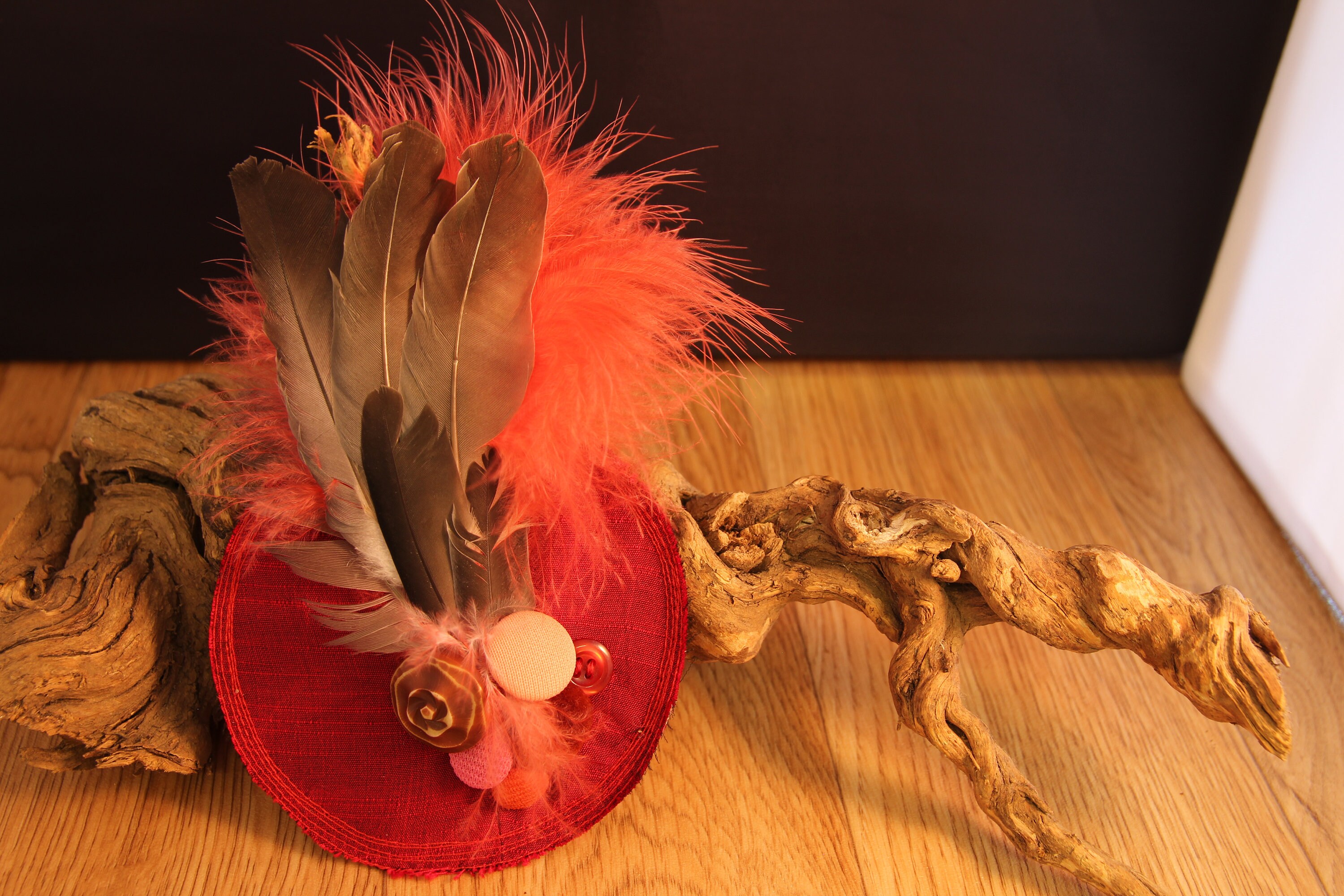 Vintage Ostrich Feather Ring Fascinator Hat tourism.sg.gov.lk