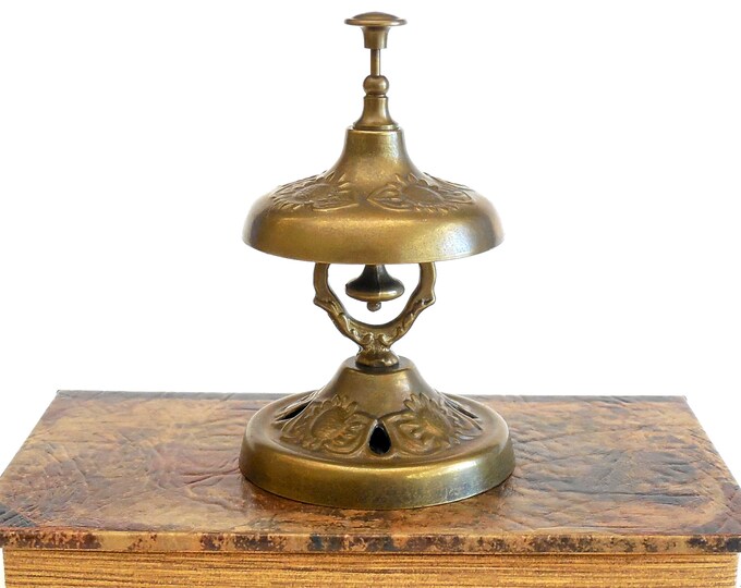 Brass Counter Bell for Hotel Front Desk With Sunflower Design Made in ...