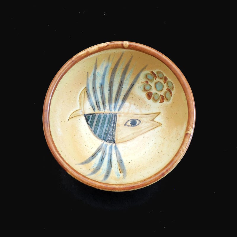 Studio Pottery Fish Dish - Etsy