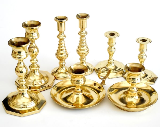 Vintage Brass Candlesticks by Baldwin CHOICE of Candle Holder or Pairs ...