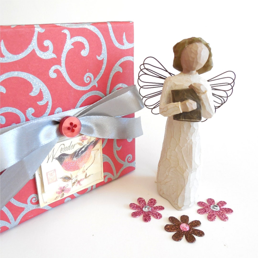 Willow Tree Angel of Learning Ornament 1999 Retired Book Lover's Gift ...