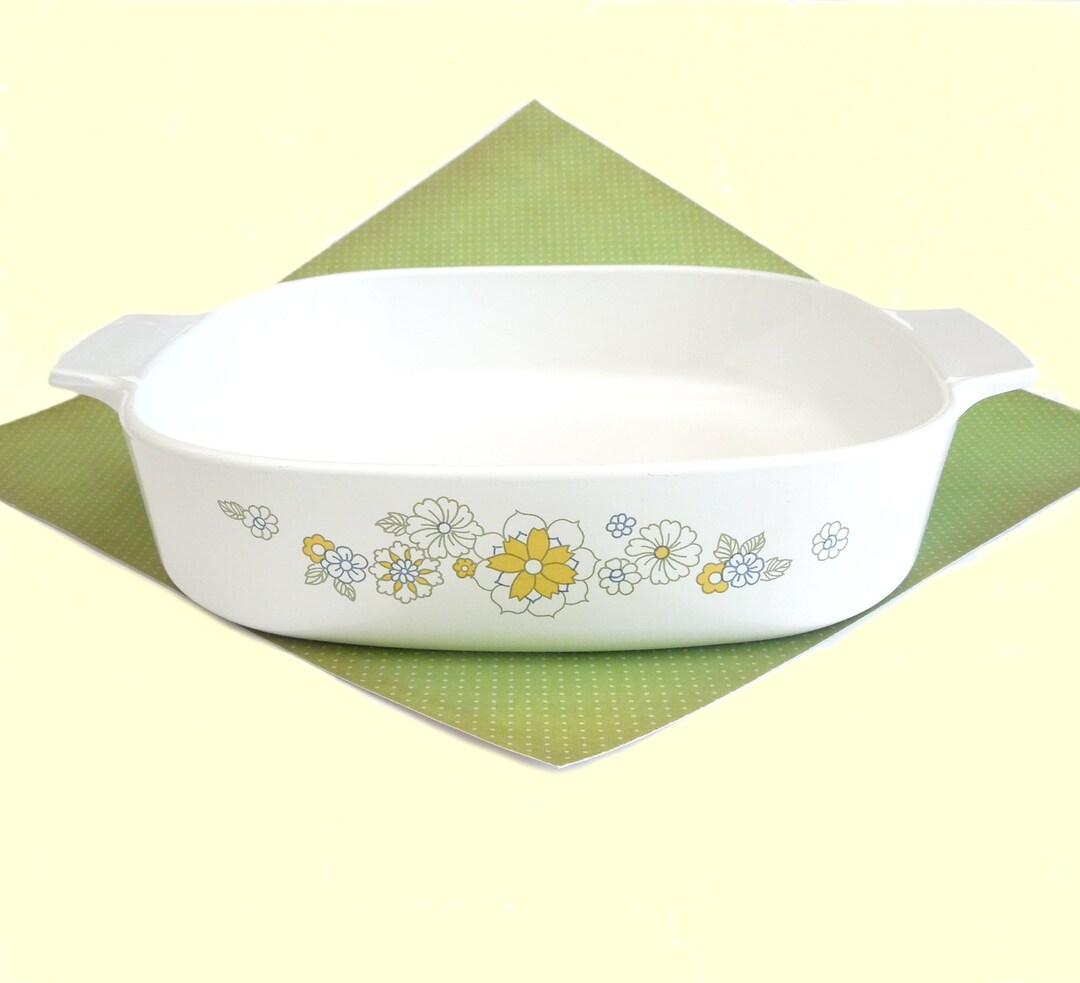 Vintage Corning Ware Floral Bouquet Daisy Casserole Baking Dish 8X8 ...