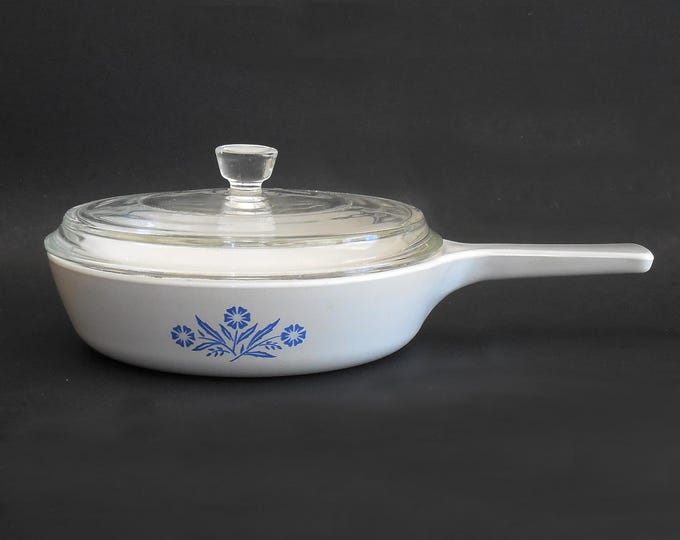 1969 - 1972 Vintage Blue Flower Corning Ware P 83 B 6.5 Inch Skillet ...