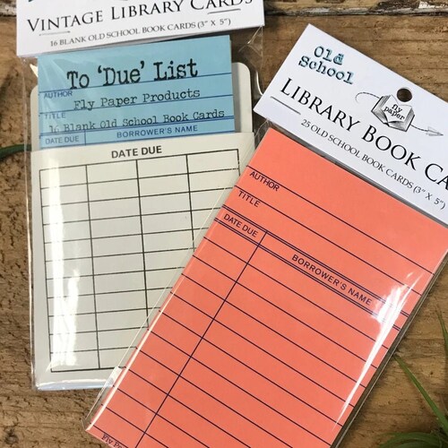 Magnetic Memo Vintage Library Book Cards 25 Assorted | Etsy