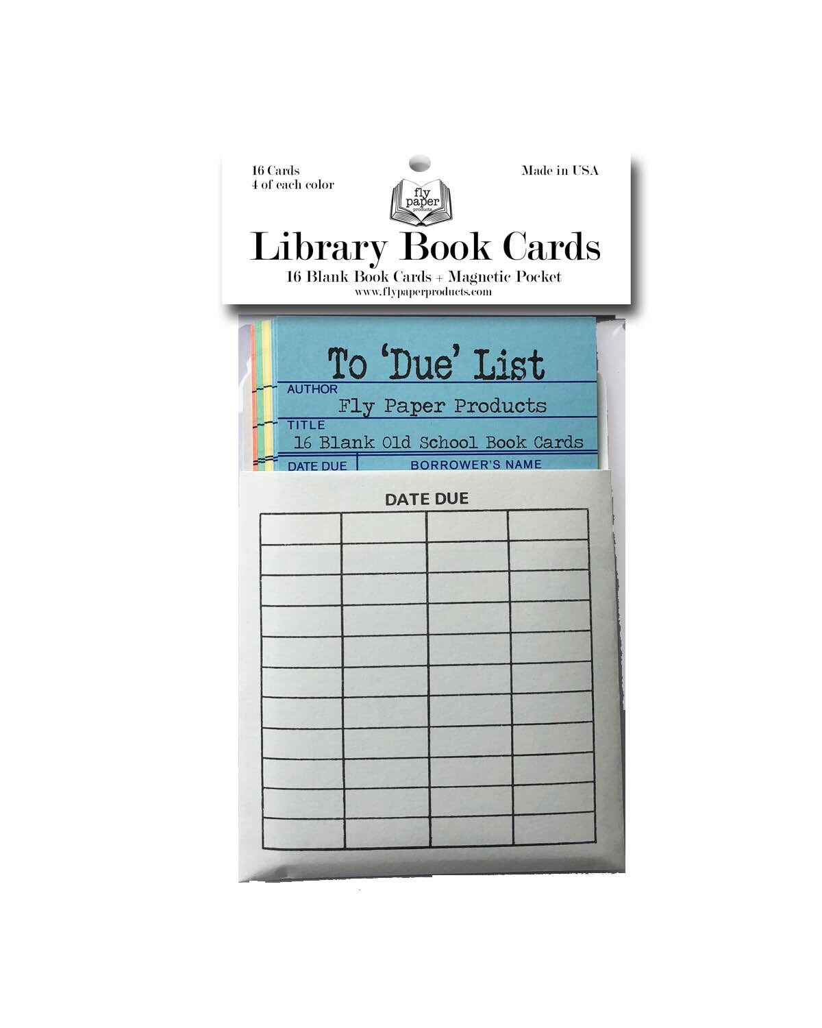 Magnetic Memo Vintage Library Book Cards + 25 Assorted Replacement ...