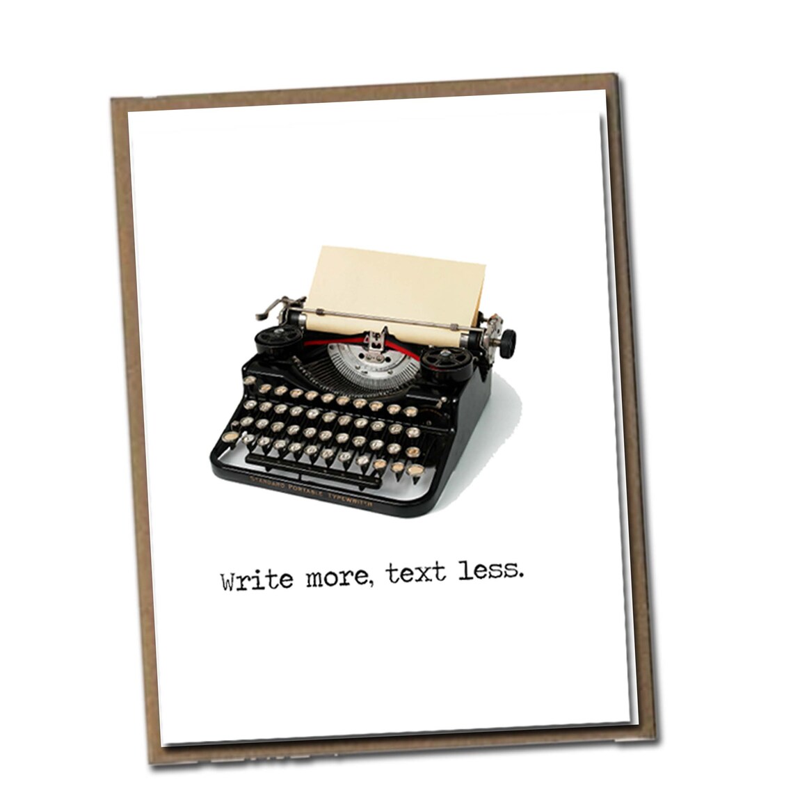 Write More. Text Less. Classic Linen Series Greeting Card - Etsy