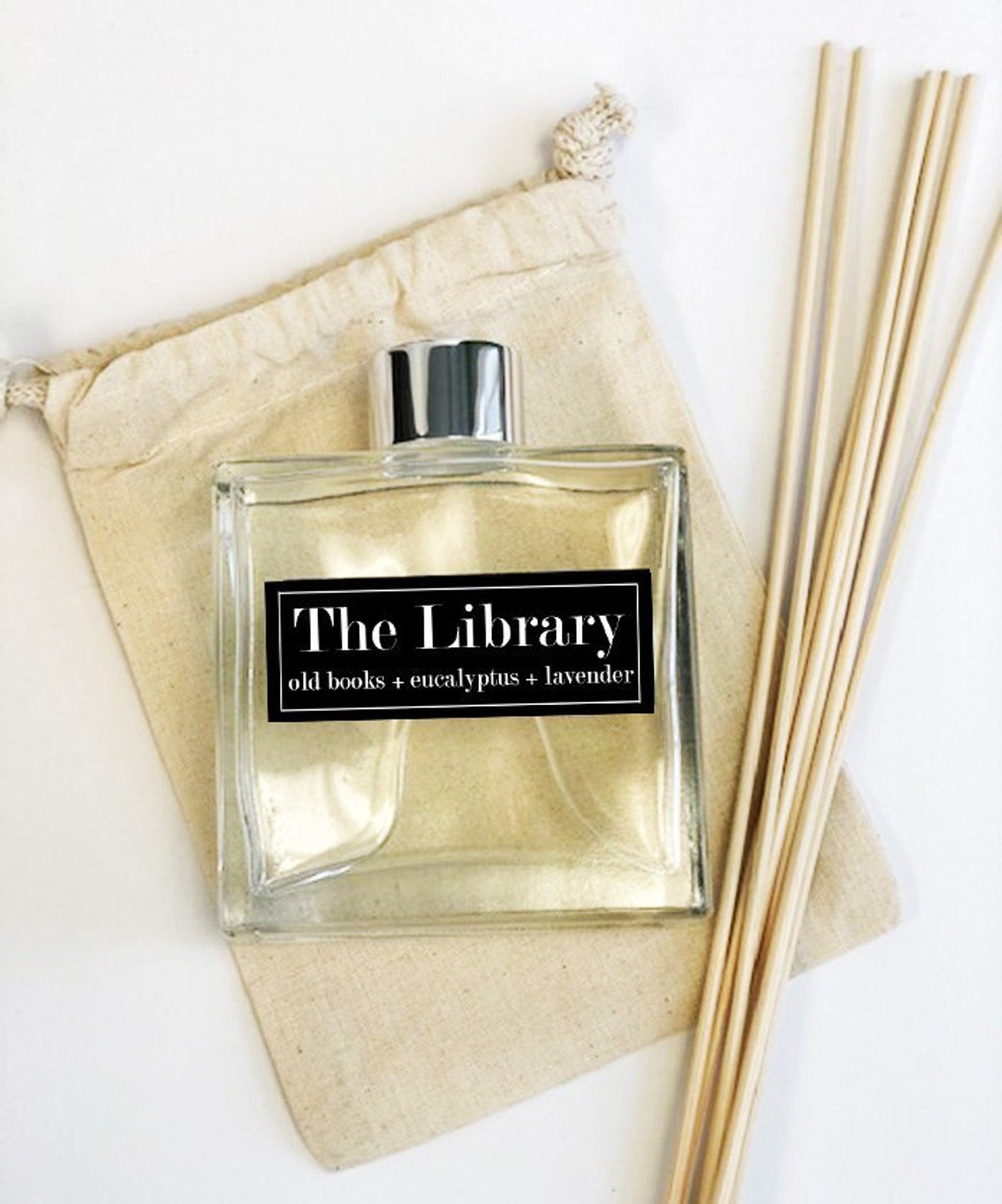 The Library 7oz Reed Diffuser Old Books Eucalyptus - Etsy