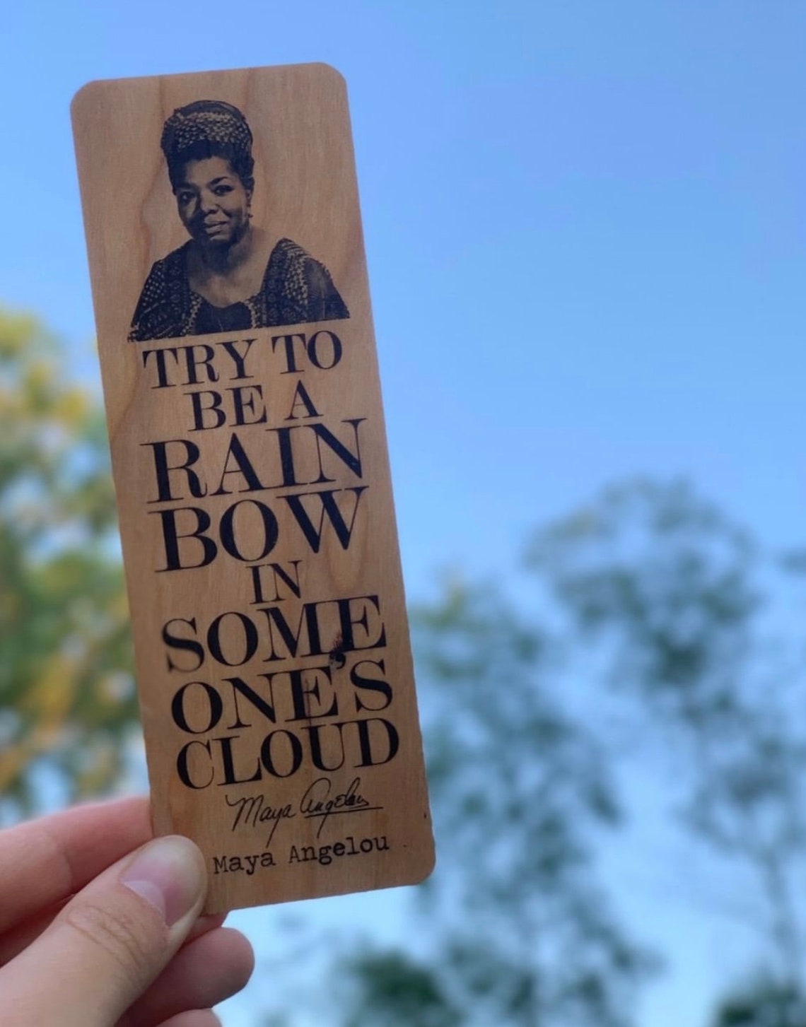 Maya Angelou Bookmark-cherry Wood Bookmark Eco Friendly | Etsy