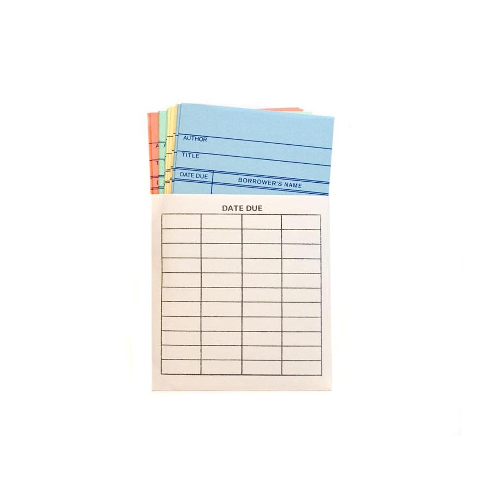 Magnetic Memo Vintage Library Book Cards - Etsy