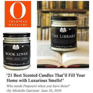 The Library Soy Candle - Old Books + Eucalyptus + Lavender as Seen on ...