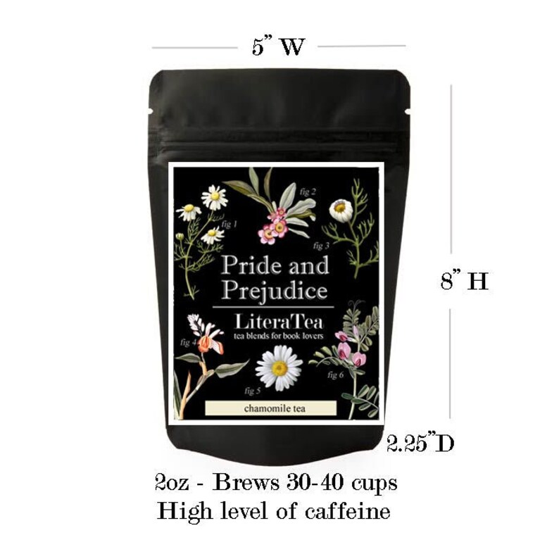 Pride and Prejudice Chamomile Tea for Jane Austen Fans and - Etsy