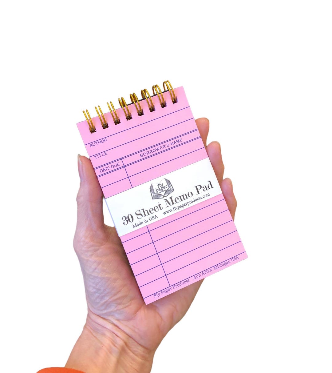 Pink Library Card 30 Sheet Memo Pad- Gifts for Librairans - Valentine ...